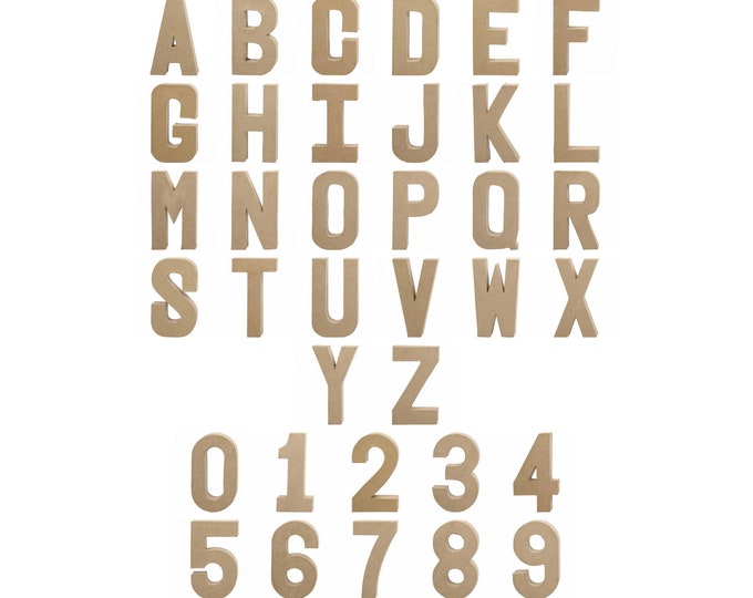 Cardboard Letters and Numbers. DIY Letters and Numbers. Different Sizes ...
