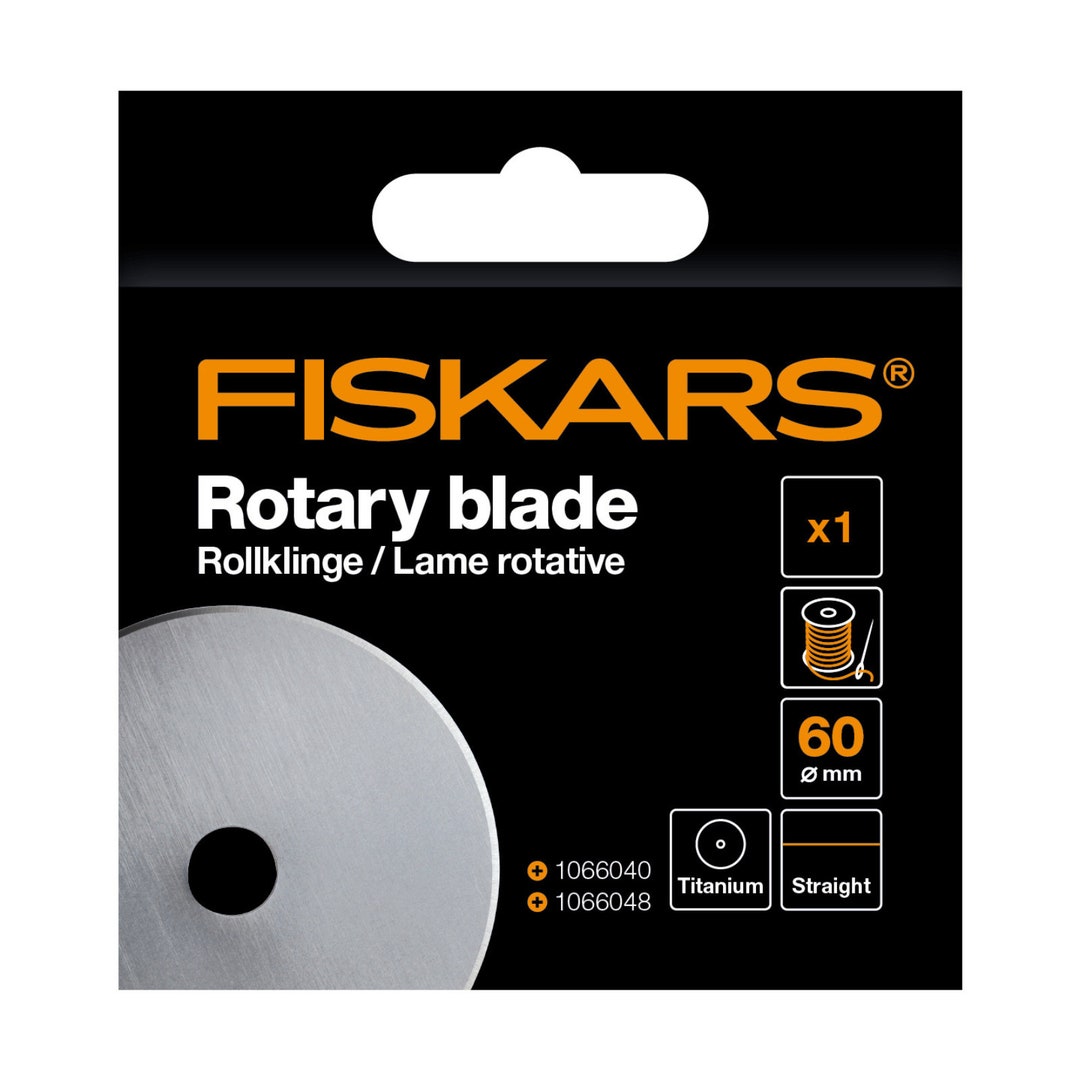 Fiskars Rotary Blade: Straight Cut Titanium 60mm Cutter Quilting Sewing ...