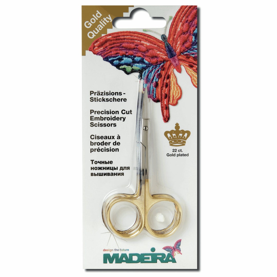 Madeira Fine Double Curved Embroidery Scissors - 3.5