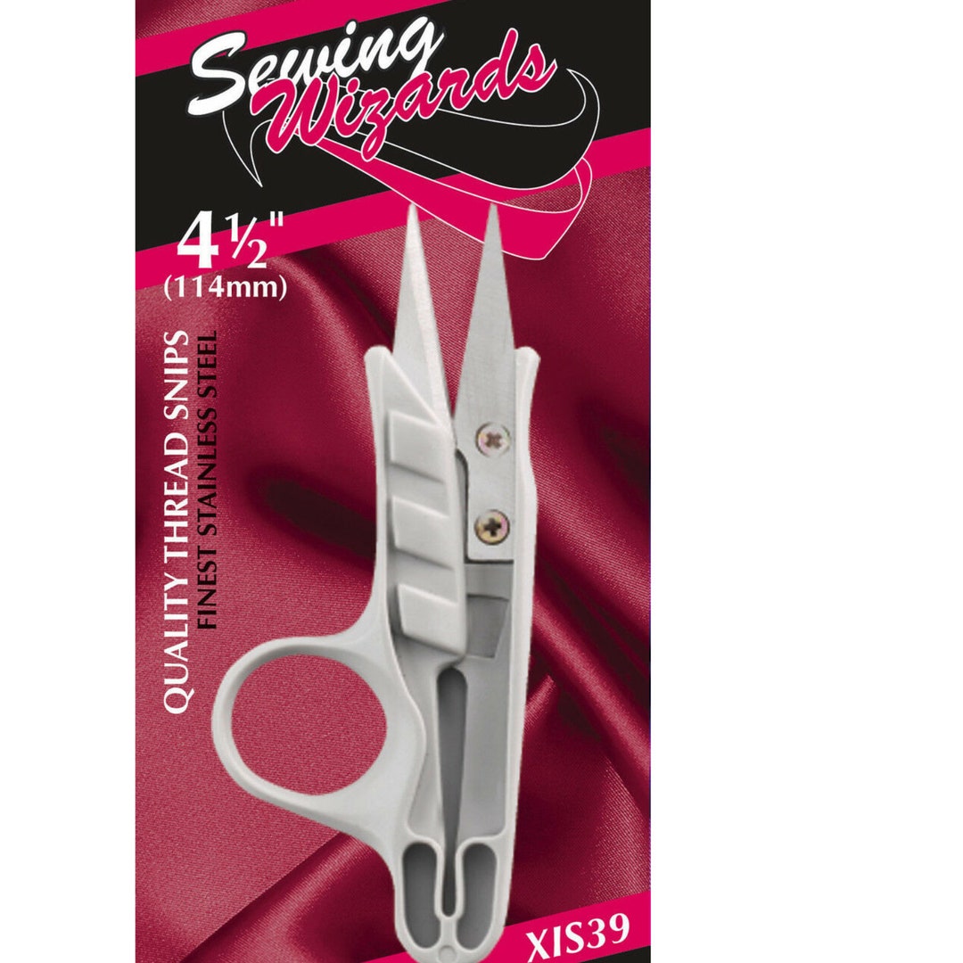 Janome Quick Clip Scissors - 11cm/4.5" - Spring Loaded Micro Tip Thread ...