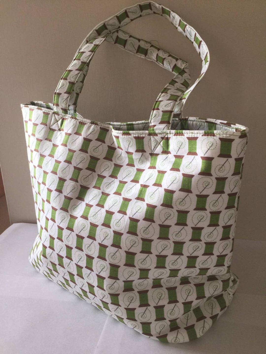 Luxury Knitting Tote Bag Shopping Bag Craft Gift Hobby Sewing Yarn ...