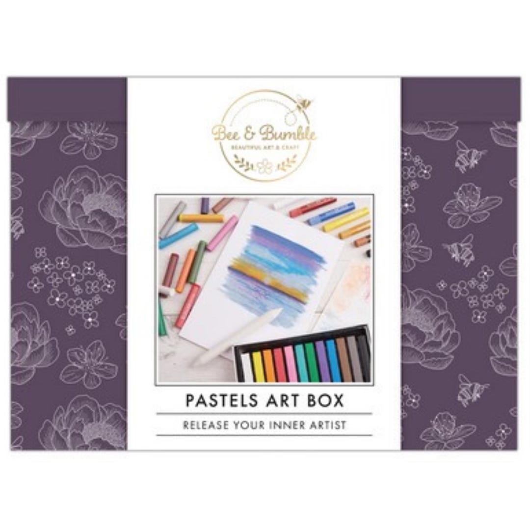 Bee & Bumble Pastels Art Box - - Kit Craft Set- Art Drawing Sketching ...