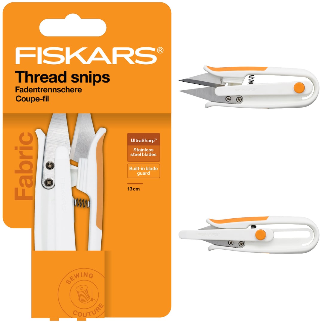 Fiskars Softgrip Thread Snips Ultrasharp Stainless Steel Shears for Sewing & Fabric Softgrip ...