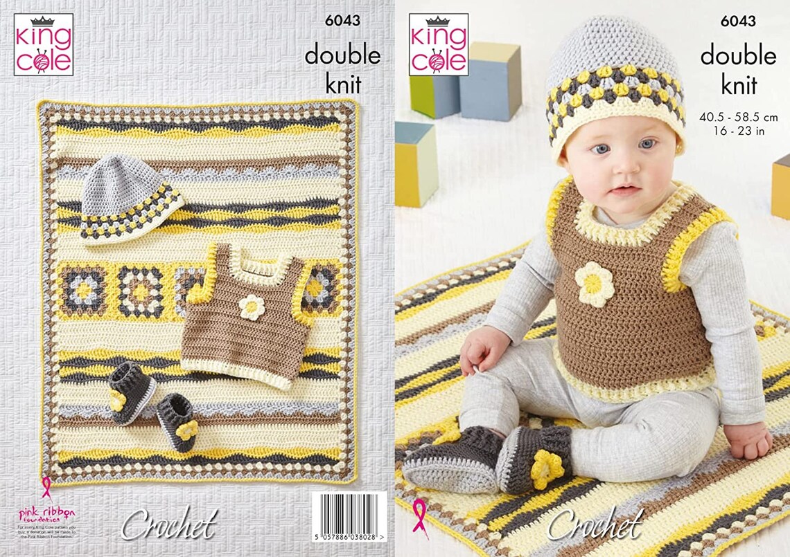 King Cole Pattern Traditional Baby Set: Crocheted in King Cole ...