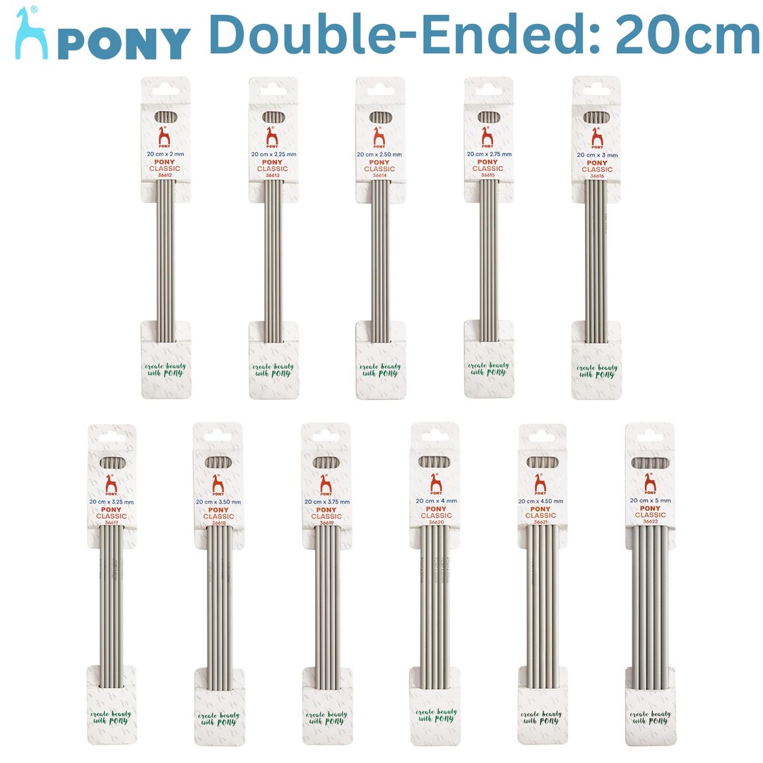 Pony DPN 20cm 5pk - Knitting - Cylindrical Knit - Round Knit - All ...
