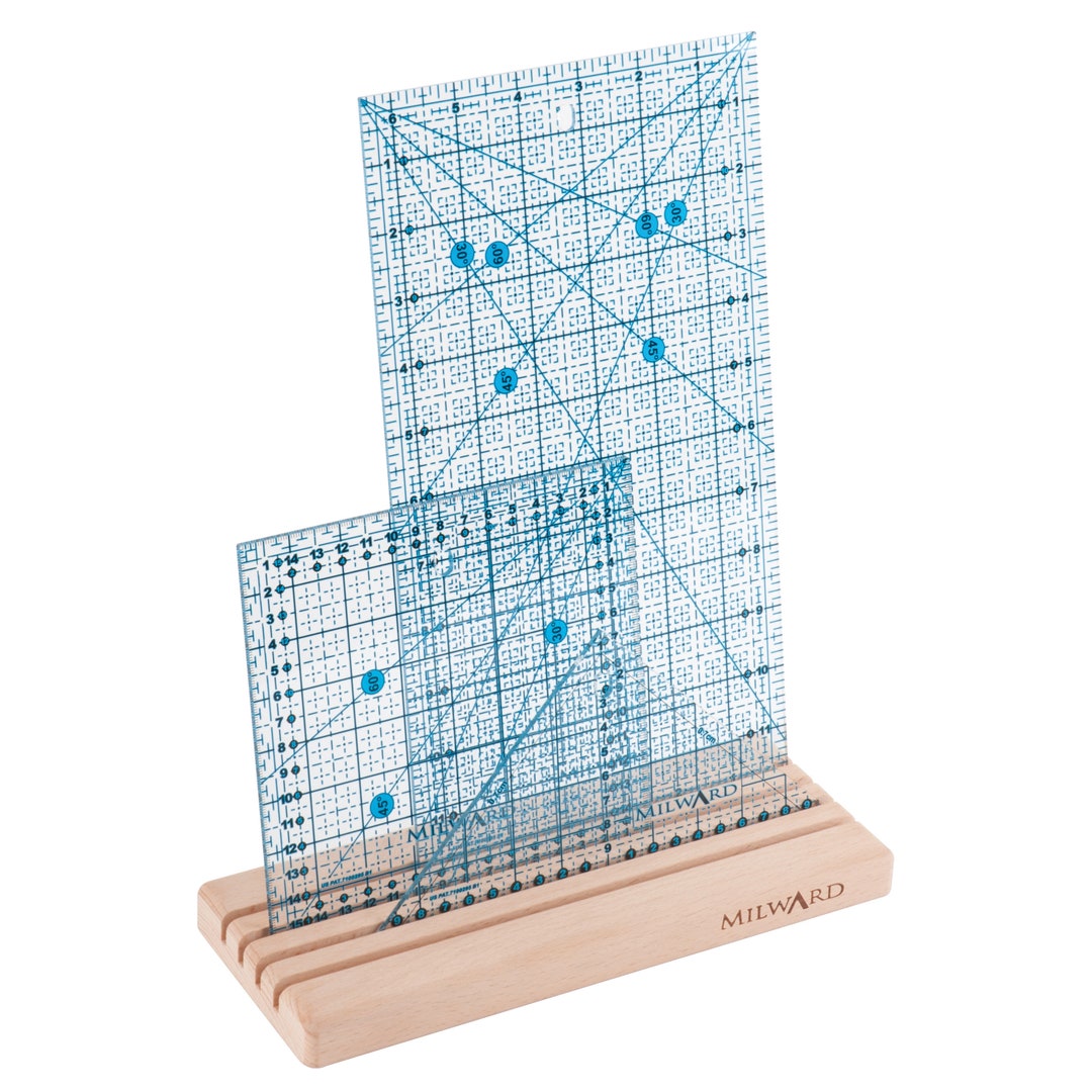 Milward Wooden Template Holder - Quilting Rulers / Templates Rack ...