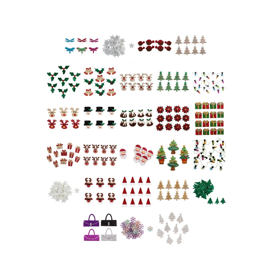 Trimits - Craft Embellishments Glitter for Christmas Card Making Table ...