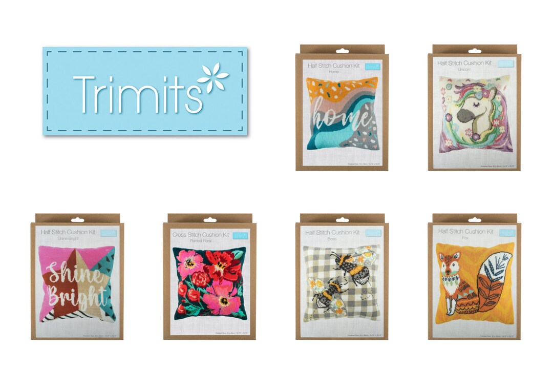 Trimits Half Stitch Cushion Kits - Autumnal Homely Bright Crafting ...