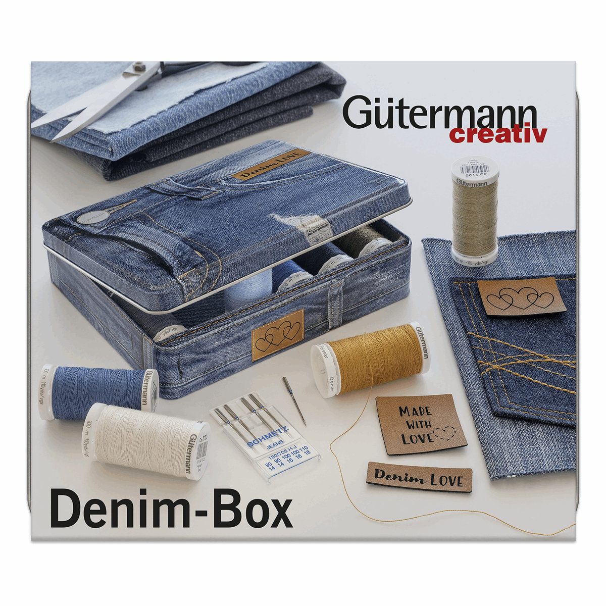 Gutermann Thread Storage Tin Denim Thread With Needles and - Etsy