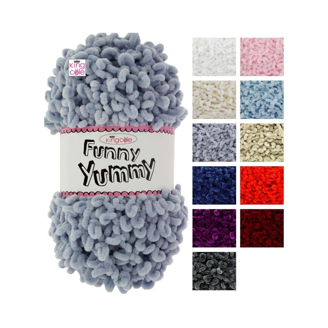 King Cole Funny Yummy 100g Super Soft Knitting Yarn Chunky Baby Wool ...