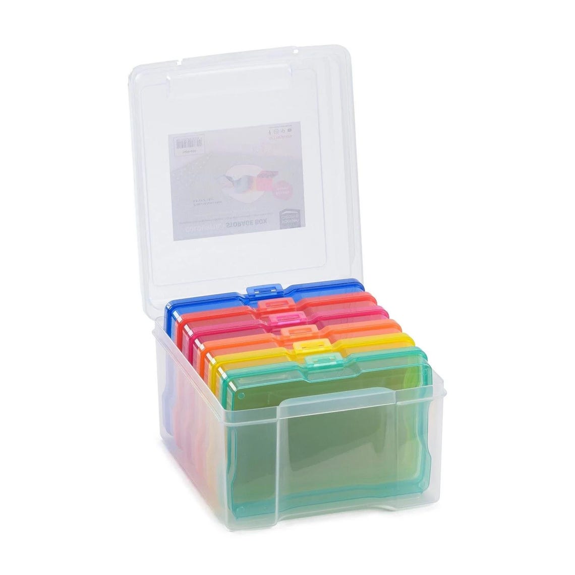 Vaessen Creative Colourful Storage Box With 6 Cases - Photos Sewing ...