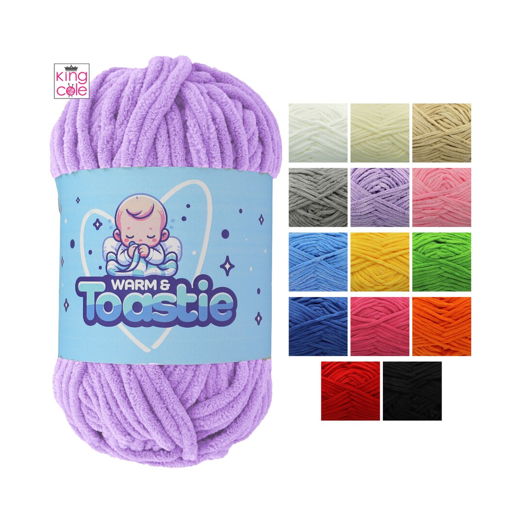 King Cole Toastie 200g - Yarn Knitting Wool Polyester Crochet - Etsy UK