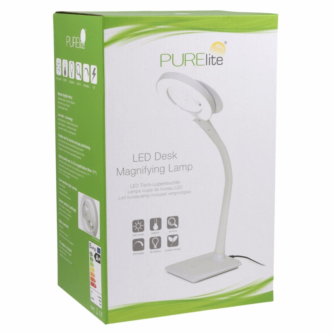 Purelite Crafters Magnifying Lamp Desk LED European Ideal for Sewing ...