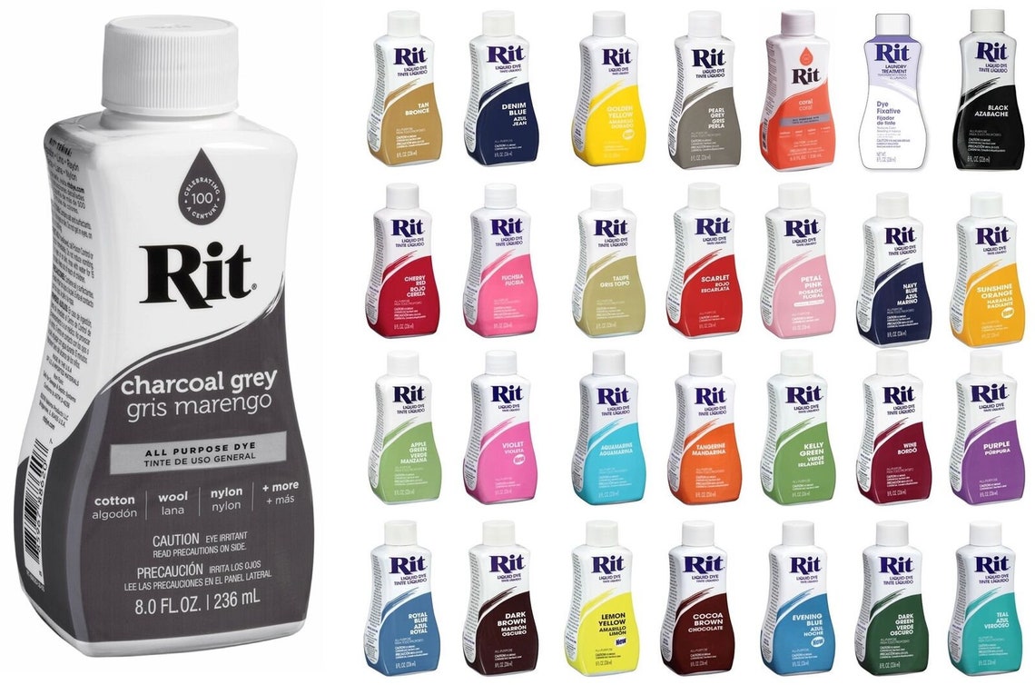 Rit Liquid Dye ALL PURPOSE Clothing Fabric Plastic Nylon Wood 236ml - Etsy