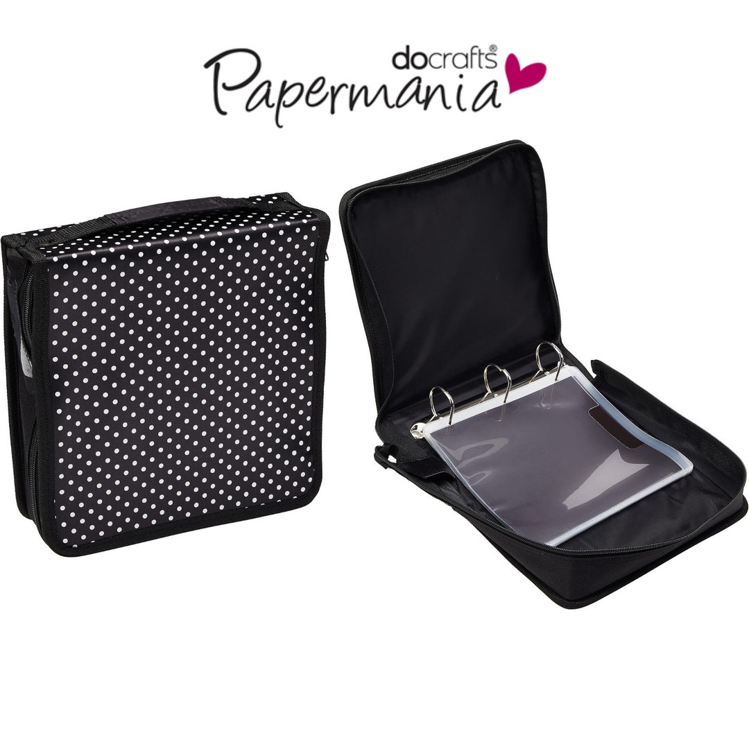 Papermania Stamp and Die Storage Case - Black White Polka Dots ...
