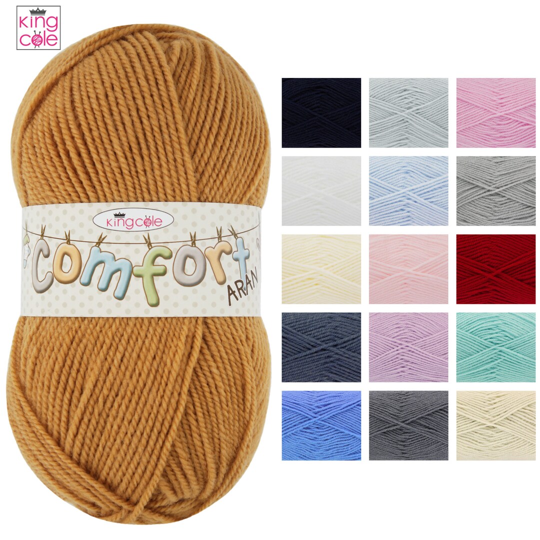 King Cole Comfort Aran All Colours Knitting Yarn Acrylic Nylon Wool - Etsy