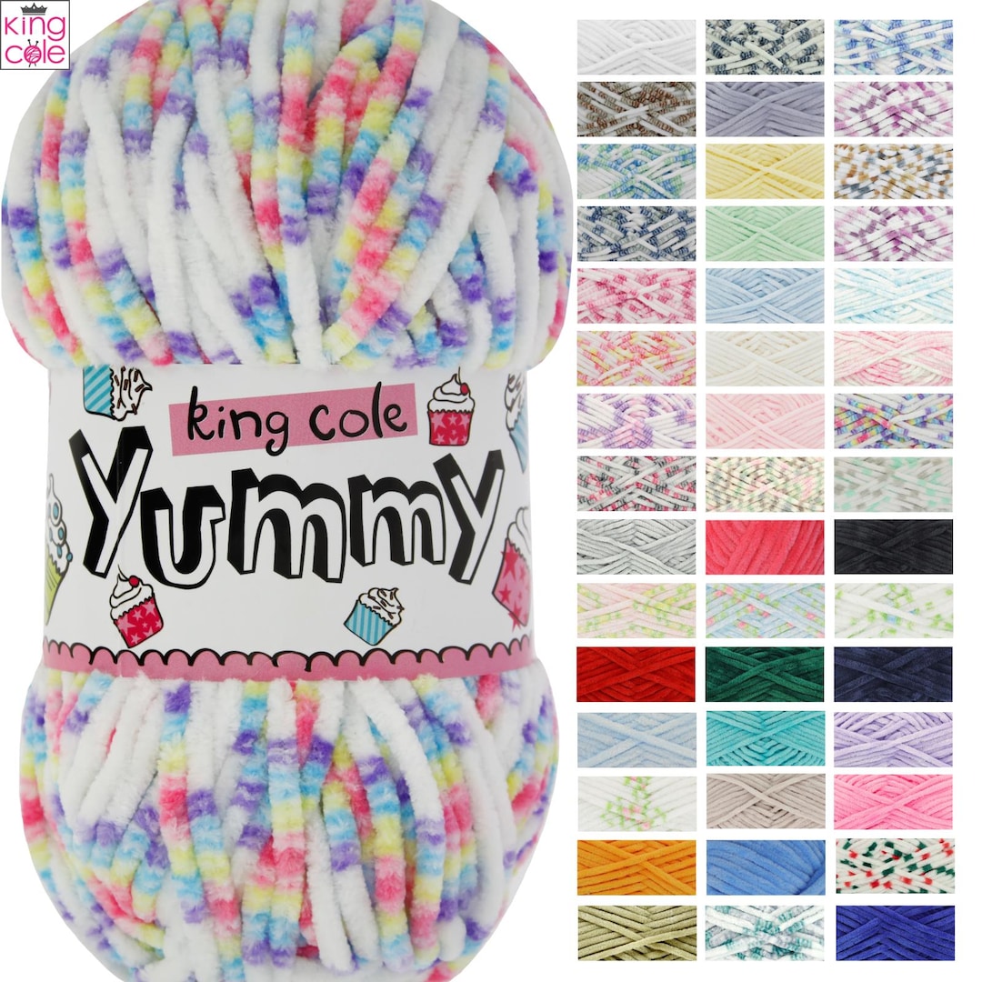 King Cole Yummy 100g Soft Knitting Yarn Chunky Baby Wool - All Colours ...