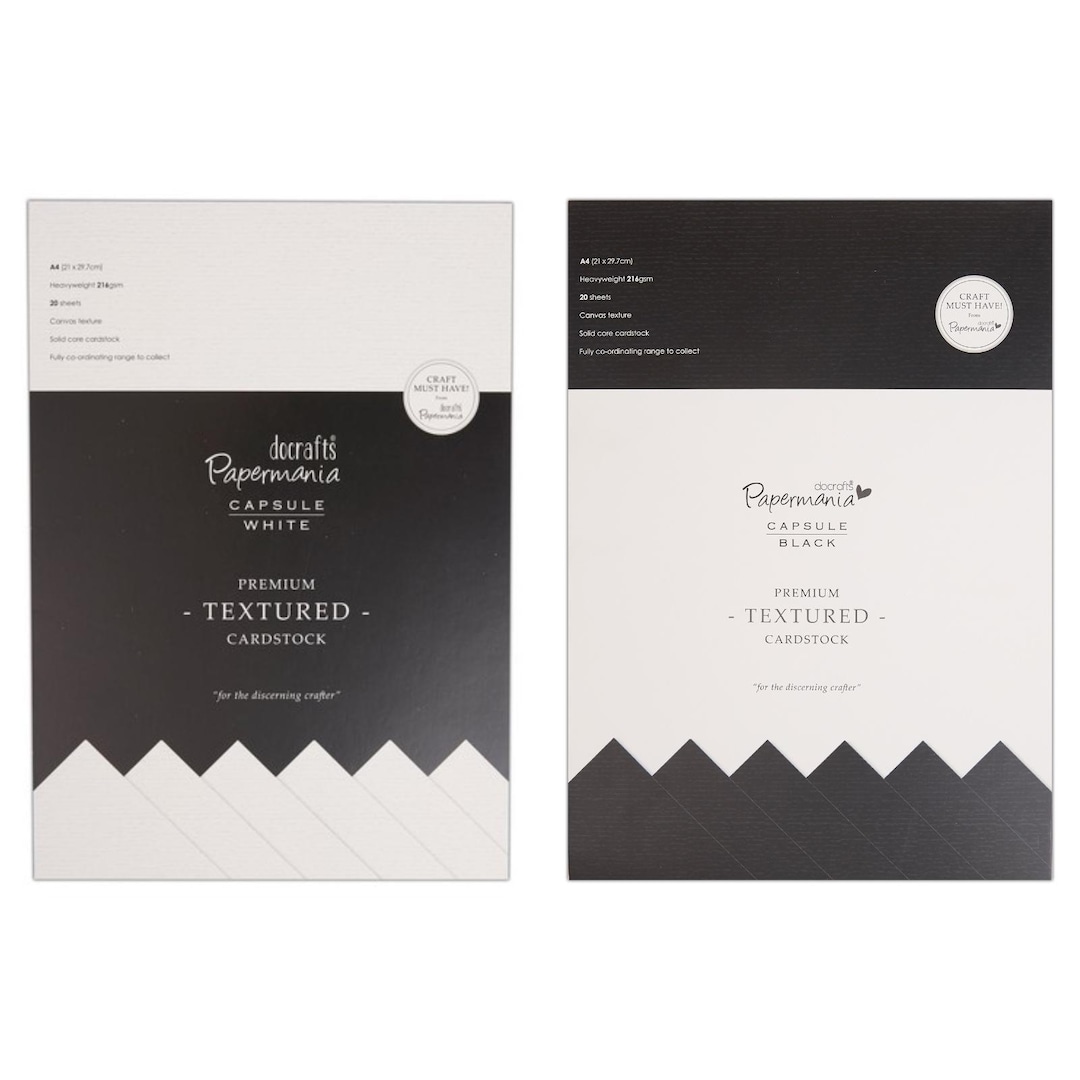 Papermania A4 Premium Cardstock Textured (20pcs) - Capsule - Craft Card ...