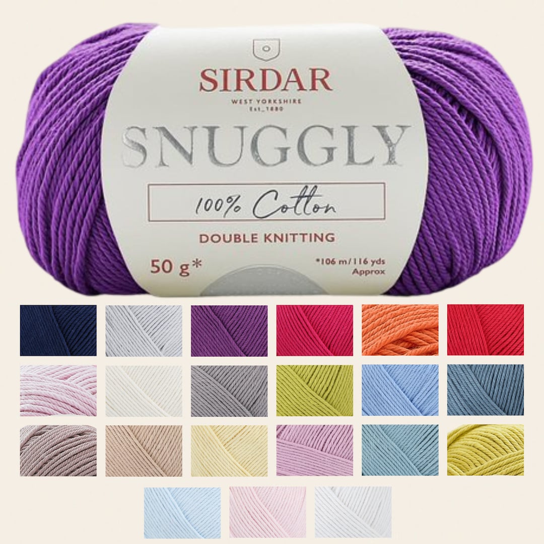 Sirdar Snuggly 100% Cotton 50g Yarn Baby Knit DK Yarn Craft Wool 50g ...