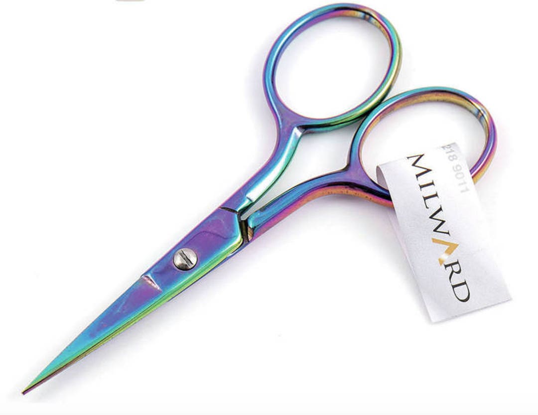 Milward Multi-colour Rainbow Embroidery Scissors - 3.5"/9cm - Sharp ...