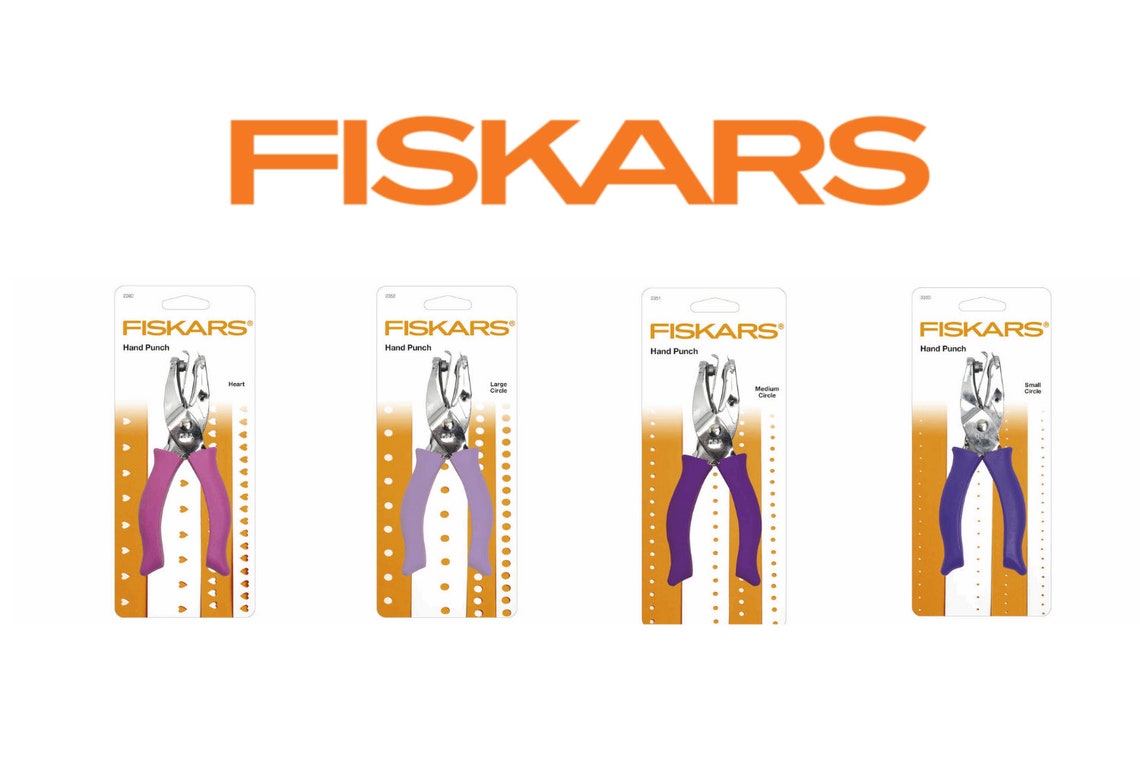 Fiskars Hand Punch, Assorted Shapes, Pliers, Hearts Circles Small,med ...