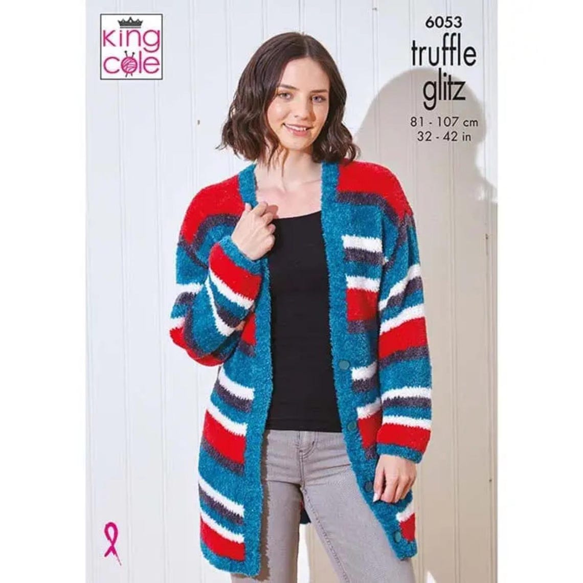 King Cole Pattern Sweater & Cardigan Knitted in Truffle Glitz 6053 - Etsy