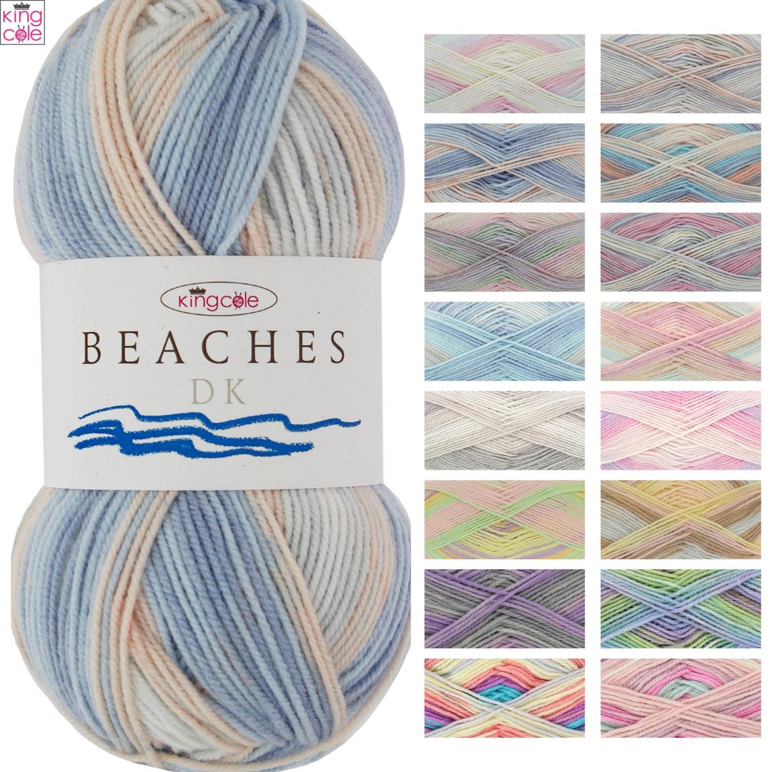 King Cole Beaches DK Double Knit 100g Ball Wool - Self Patterning ...