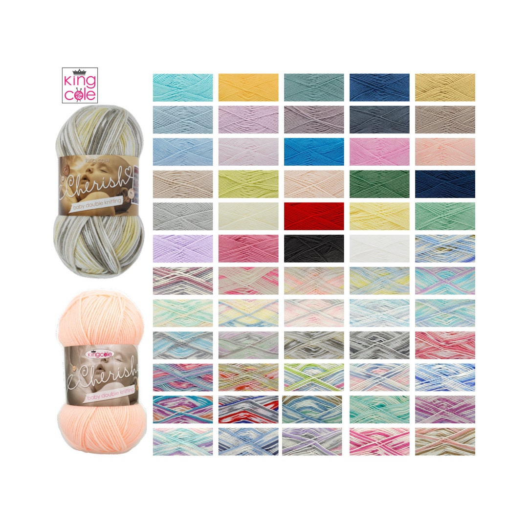 King Cole Cherish & Cherished DK Double Knit Wool 100% Acrylic Self ...