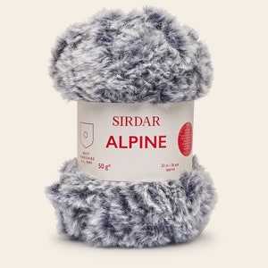 Sirdar Alpine Luxe Fur Effect 50g Wool - Fluffy Soft Super Chunky ...