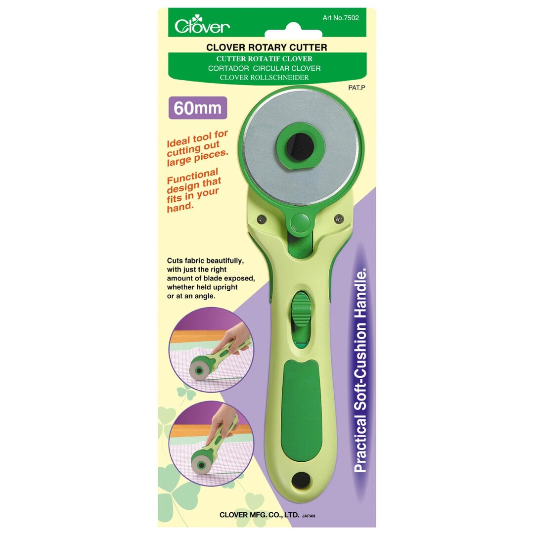 Clover Rotary Cutter Soft Cushion 60mm Circular Fabric Haberdashery ...