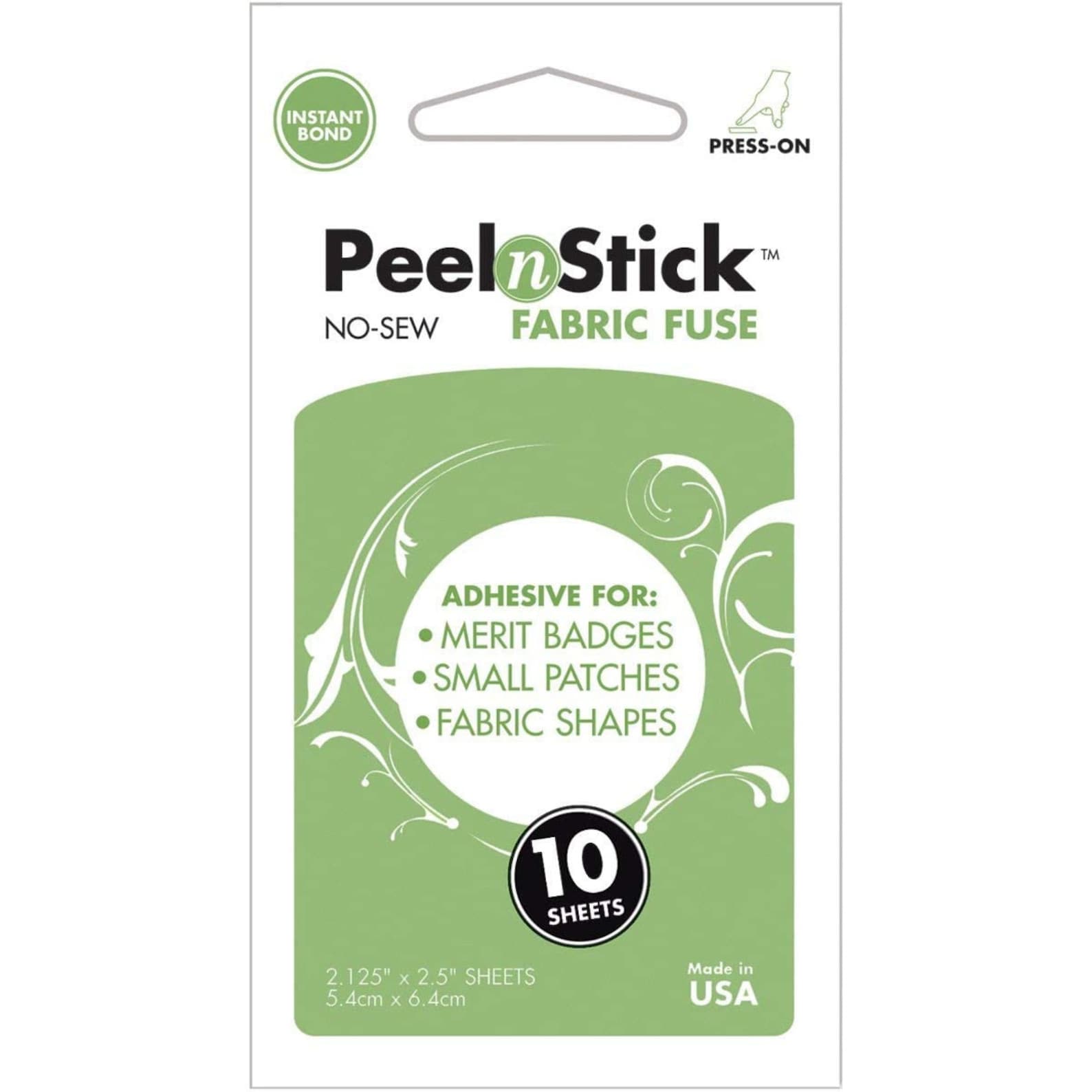 Peel N Stick Fabric Fuse Press on Adhesive Sheets 10 X 5cm X 6cm ...