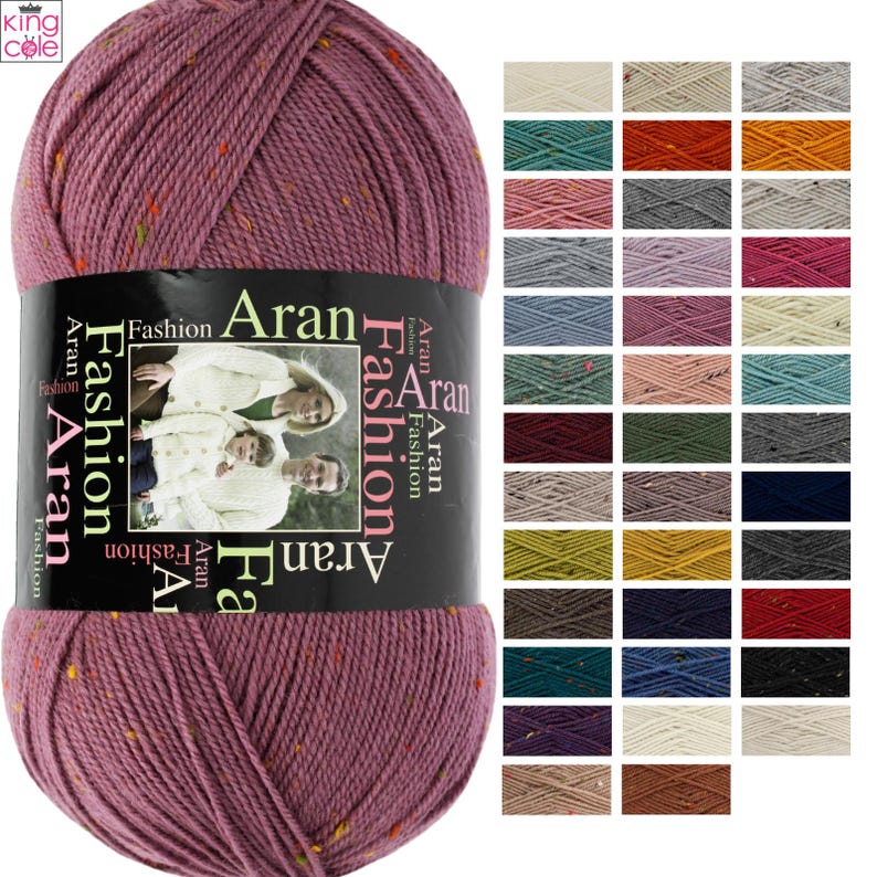King Cole Fashion Aran 400g - All Colours Knitting Wool Yarn Crochet ...