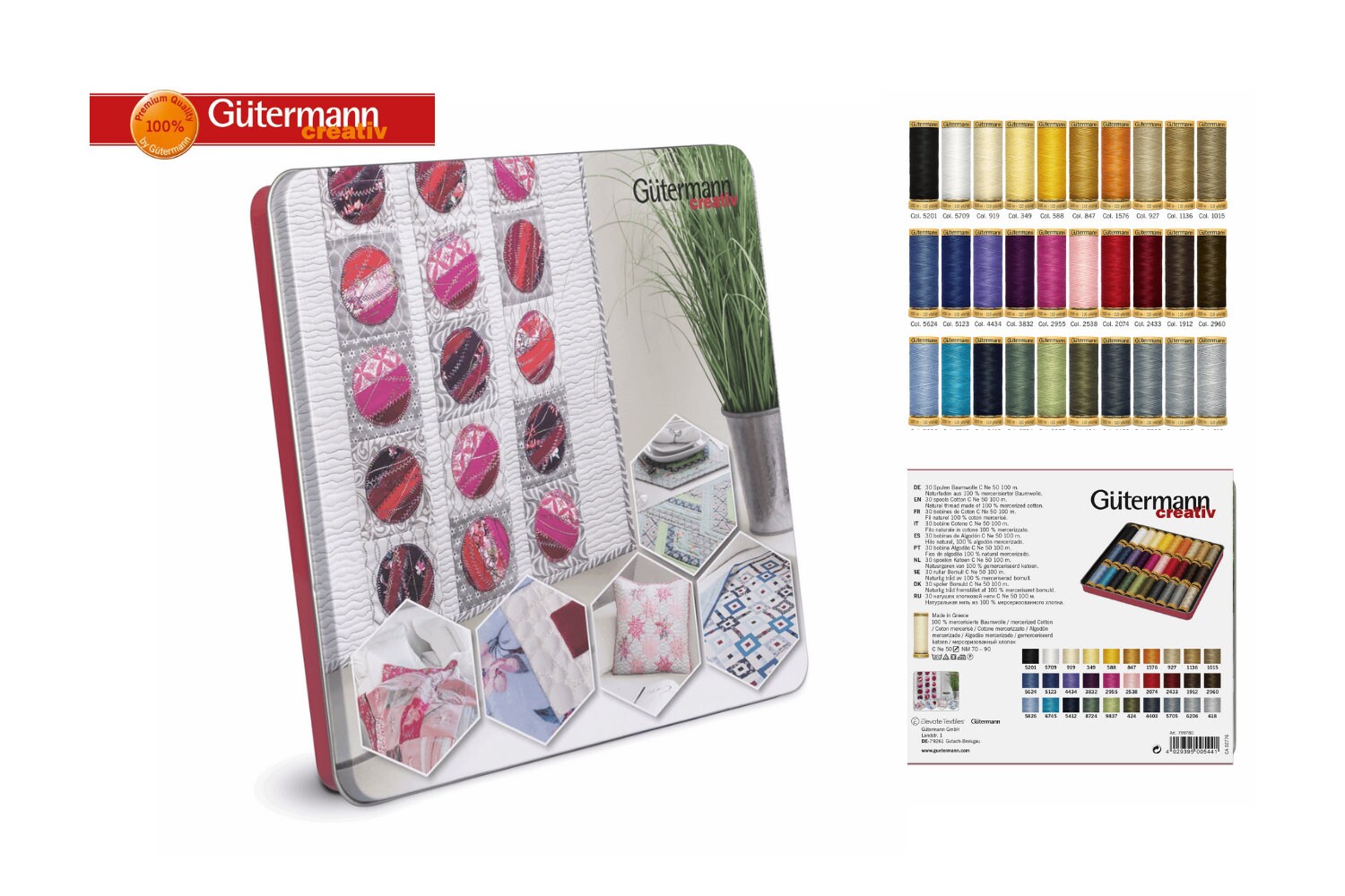 Gutermann Thread Storage Tin Natural Cotton C No 50 30 X - Etsy