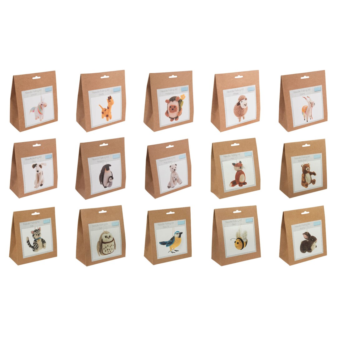 Trimits Needle Felting Kits Animals Designs Crafting Bee Owl Bears ...