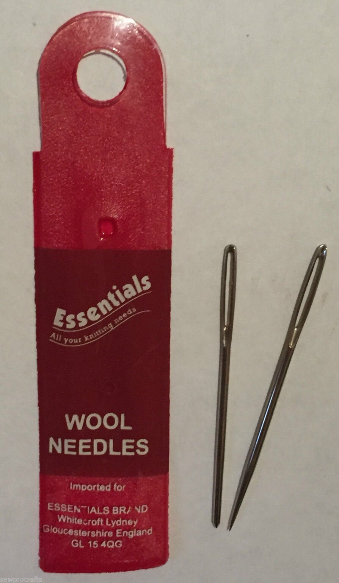 2x Wool Hand Sewing Knitting Needles Large Eye Whitecroft - Etsy