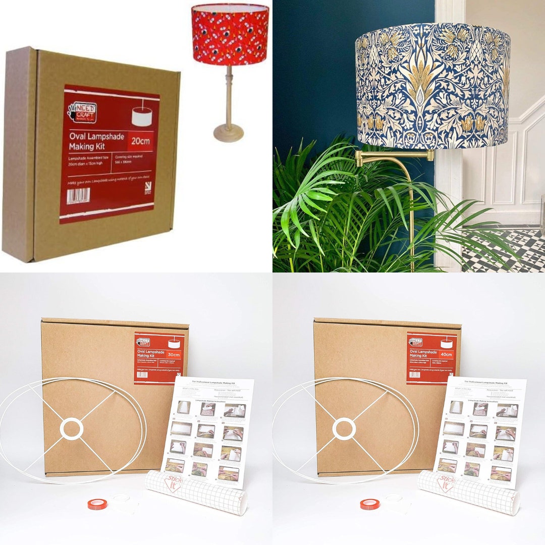 DIY Oval Lampshade Kits - 20cm to 40cm Make Your Own - UK Made Need ...
