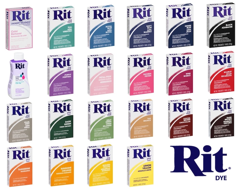 Rit Dye Powder Dye 31.9g - for Fabrics, Plastics, Nylon - All Colours ...