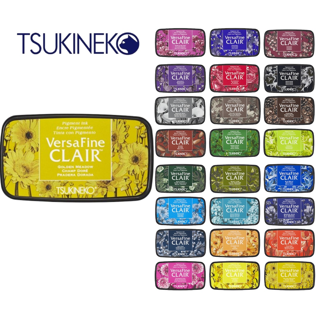 New Colours - Tsukineko Versafine Clair Ink Pads - Assorted Colours (9 ...
