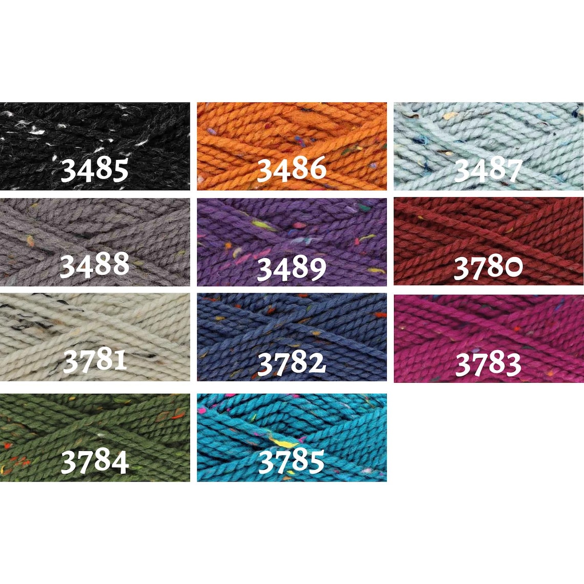 King Cole Chunky Tweed - All Colours Knitting Wool Yarn Craft Crochet ...