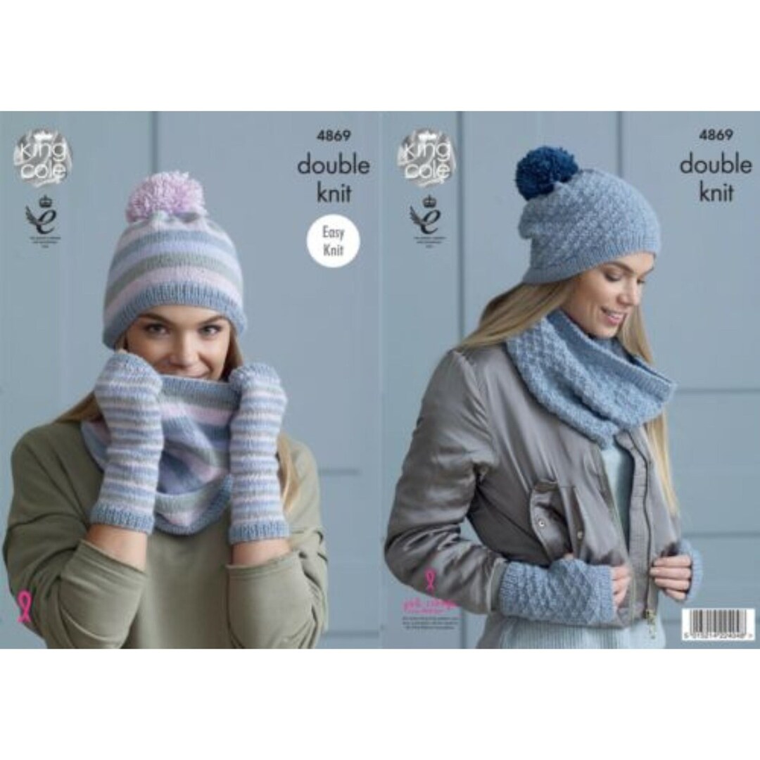 King Cole Knitting Pattern Baby Alpaca DK - Snoods, Hats and Mitts 4869 ...