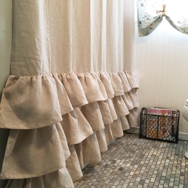 Ruffle Shower Curtain - Etsy