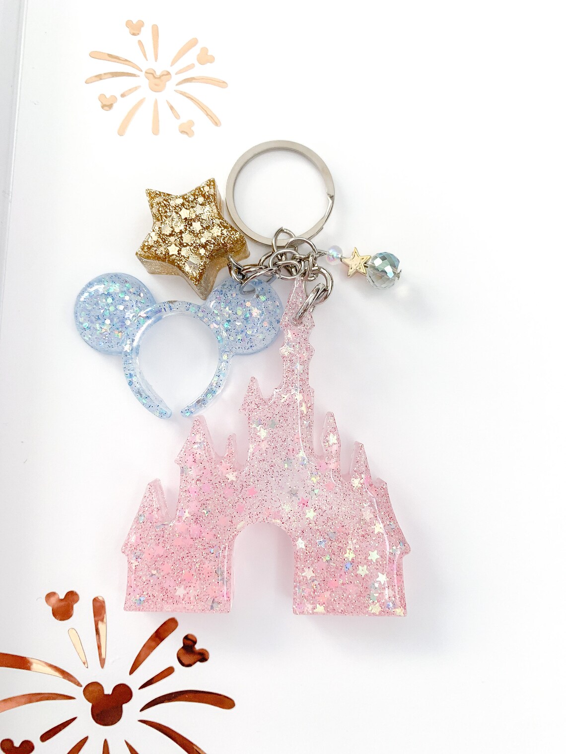 Magical Castle Keychain With Mouse Ear - Etsy