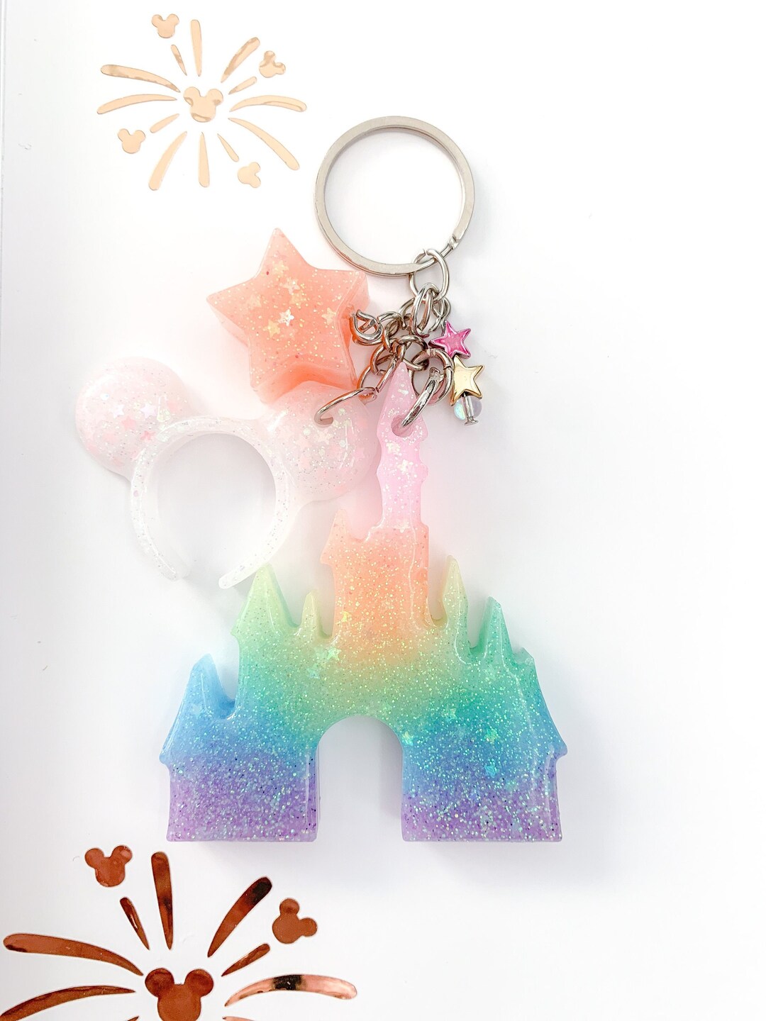 Magical Castle Keychain With Mouse Ear - Etsy