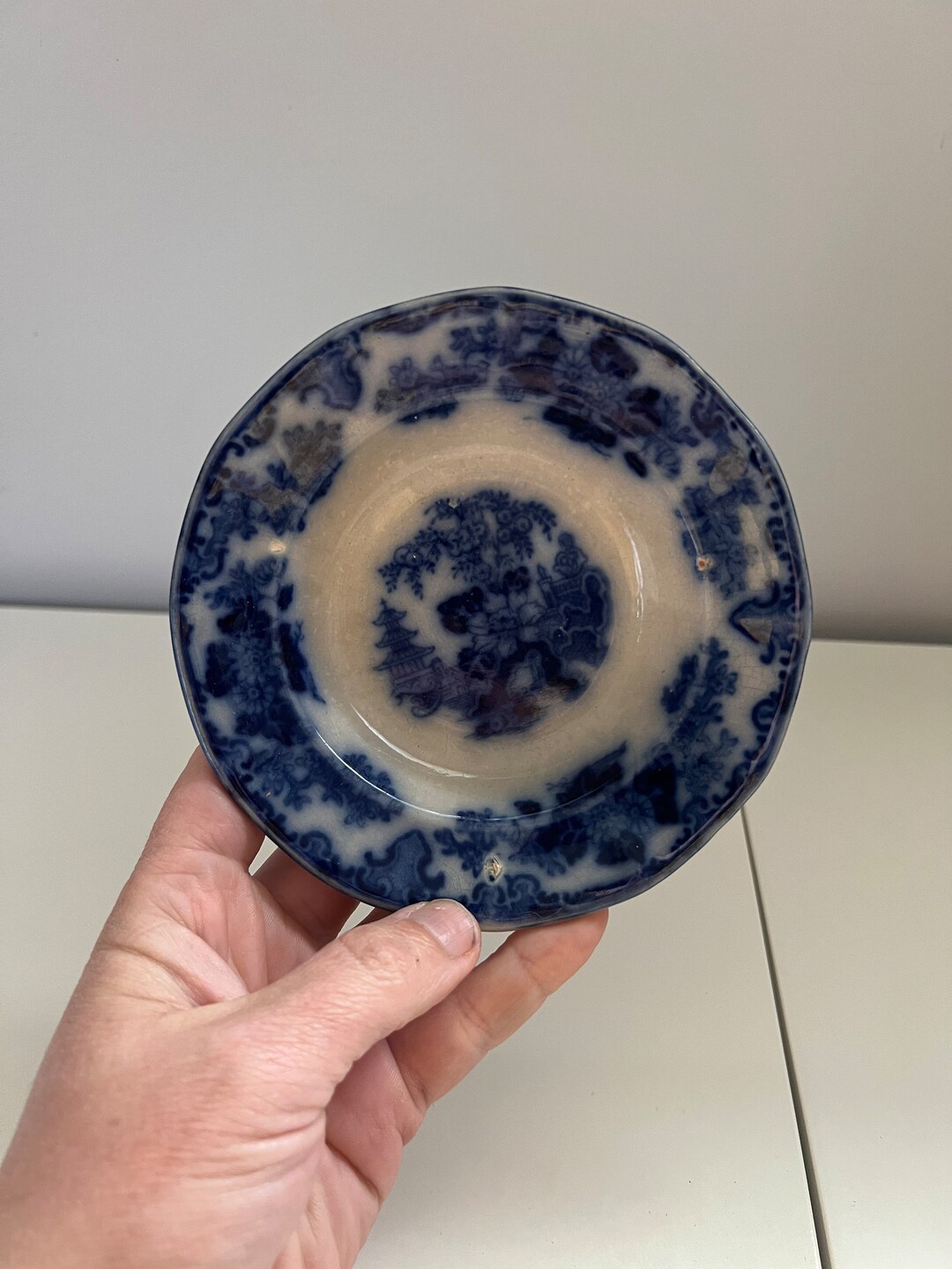 Early Flow Blue, John and George Alcock, Scinde - Etsy