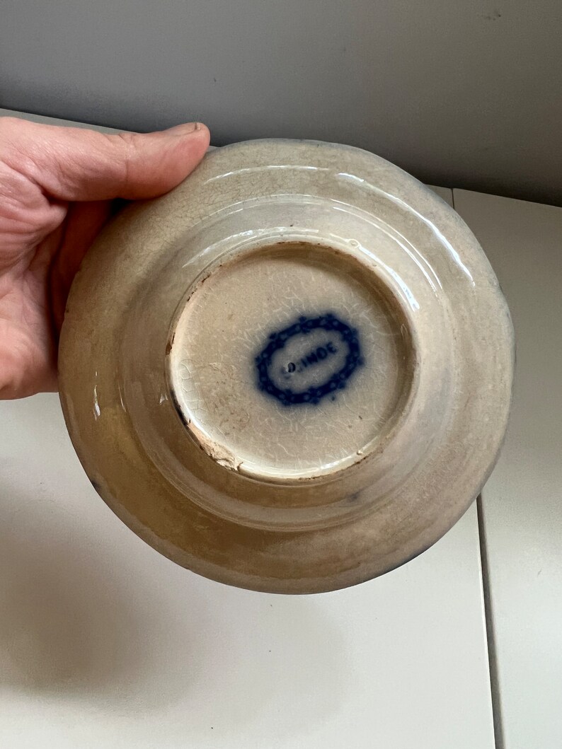 Early Flow Blue, John and George Alcock, Scinde - Etsy