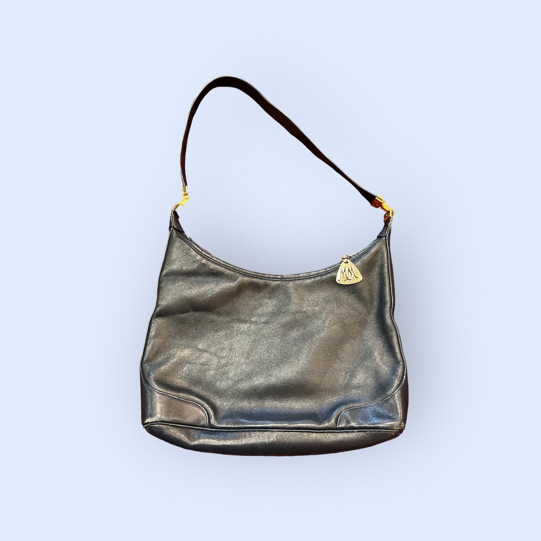 Vintage MORRIS MOSKOWITZ Shoulder Handbag Purse Bag Navy Leather - Etsy