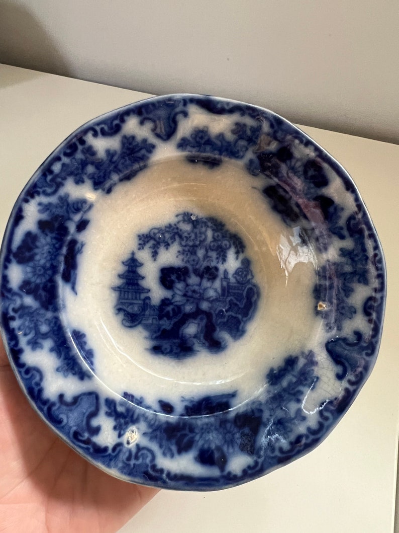 Early Flow Blue, John and George Alcock, Scinde - Etsy