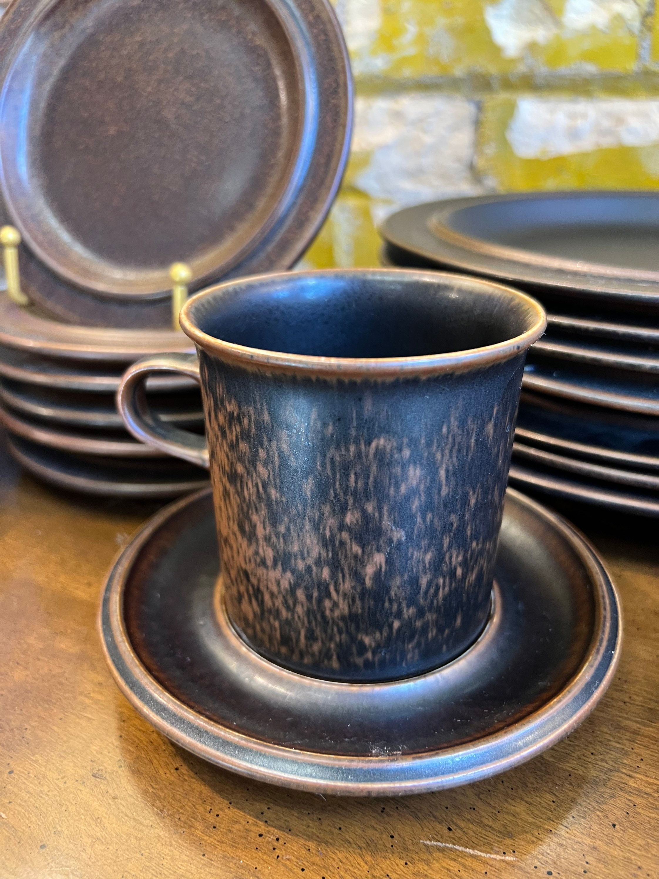 Vintage Arabia of Finland Ruska Modern Stoneware Pottery Dishes Brown ...