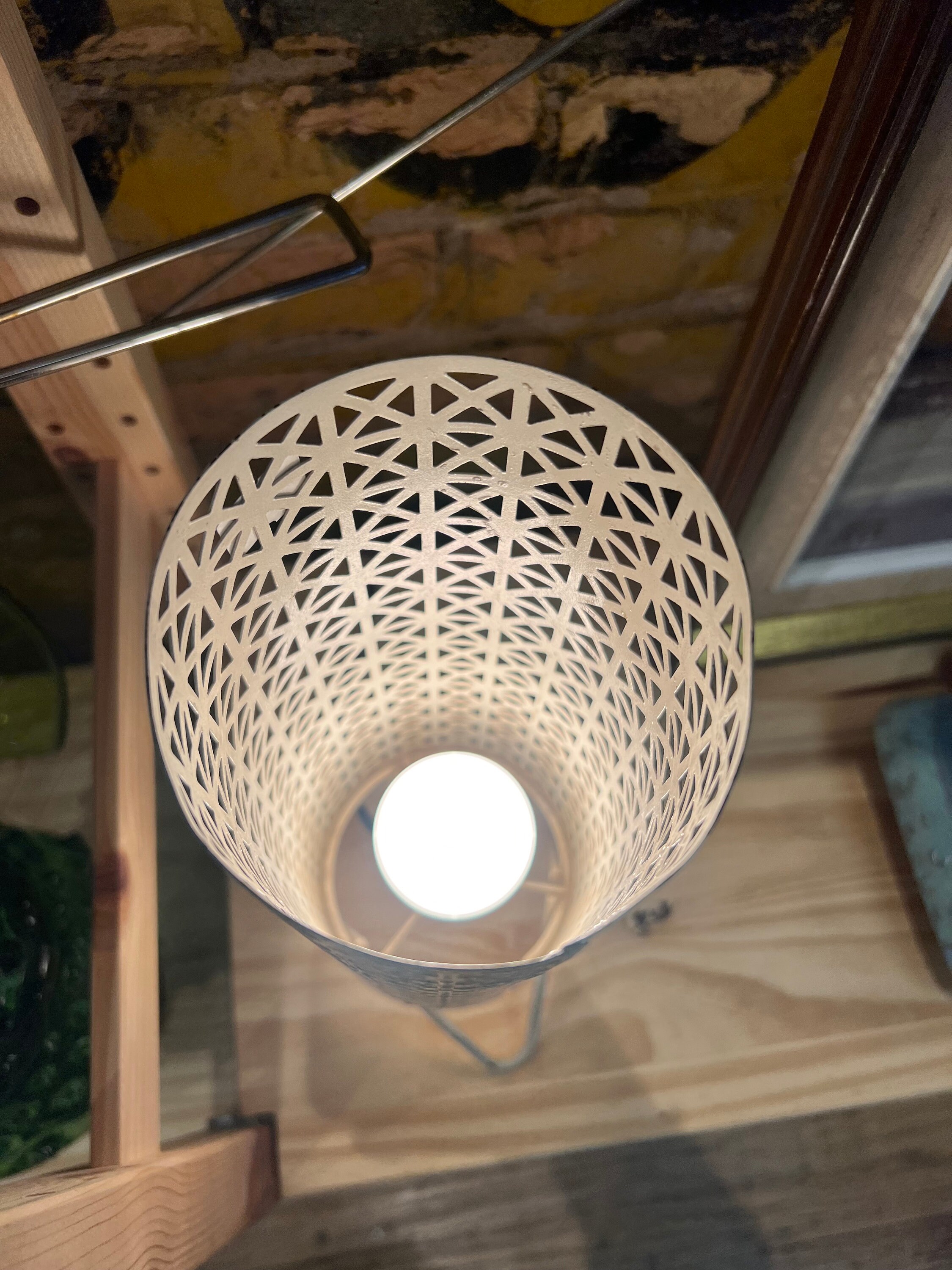 Mid Century Tripod Hair Pin Lamp Mesh Metal - Etsy