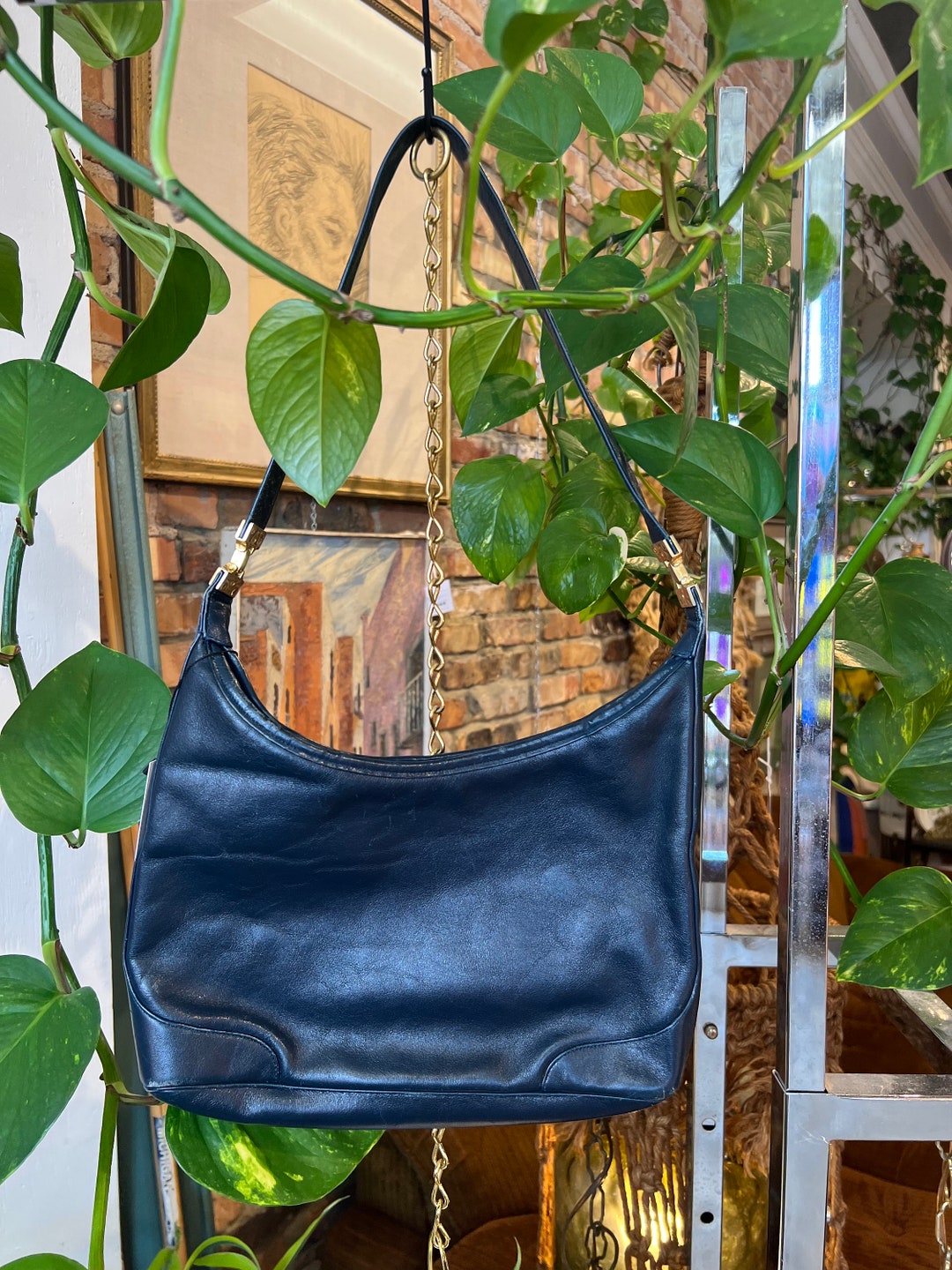 Vintage MORRIS MOSKOWITZ Shoulder Handbag Purse Bag Navy - Etsy